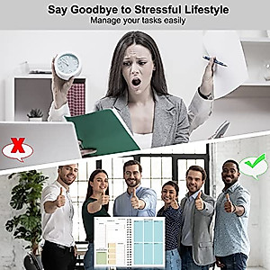 MOYSTAR Daily Planner Undated - 180 Days 2024 Daily Planner with Twin-Ring Spiral Binding, To Do List Planner Notebook