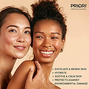 Priori Skincare 2xfoliant Peel + Scrub for Face and Body Lactic Acid Retinol Vitamin C, E At-Home Microdermabrasion Anti-Irritant Dermatologist Tested 6.8 fl oz
