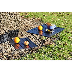 Nice C Camping Table, Camp Table, Folding Table, Beach Table, Roll up Foldable Collapsible, Aluminum Ultralight Compact with Carry Bag for Outdoor, Picnic, Cooking, Festival, Indoor, Office
