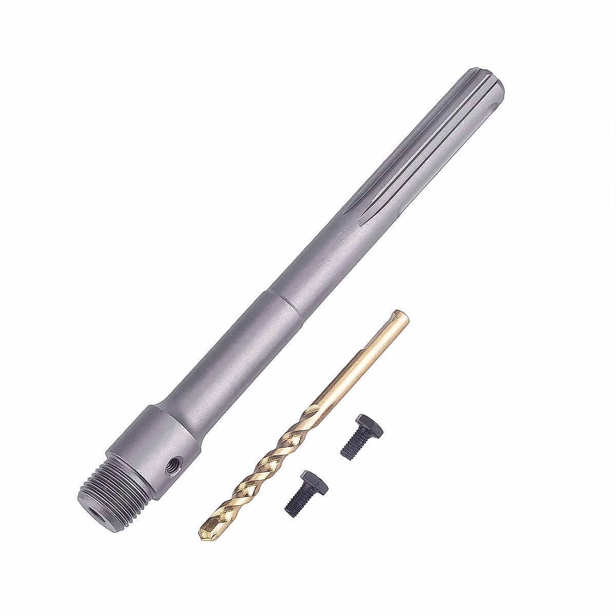300mm SDS Max Shank Connecting Rod with Pilot Drill Bit and 2 Screws for Concrete Cement Hole Saw (SDS Max Rod: 300mm)