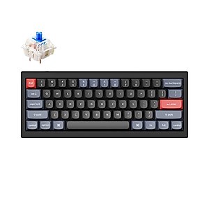 Keychron Q4 Wired Custom Mechanical Keyboard, QMK/VIA Programmable Macro, Full Aluminum, Hot-Swappable Gateron G Pro Red Switch, 60% Layout Double Gasket Compatible with Mac and Windows - Black