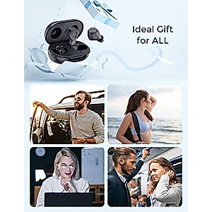 VASSCA Wireless Earbuds, Bluetooth Headphones with Charging Case, & Fast Charge, 25h Playtime, IPX8, Deep Bass, in-Ear Supports Mono Mode, for Music, Calls, and Siri Black
