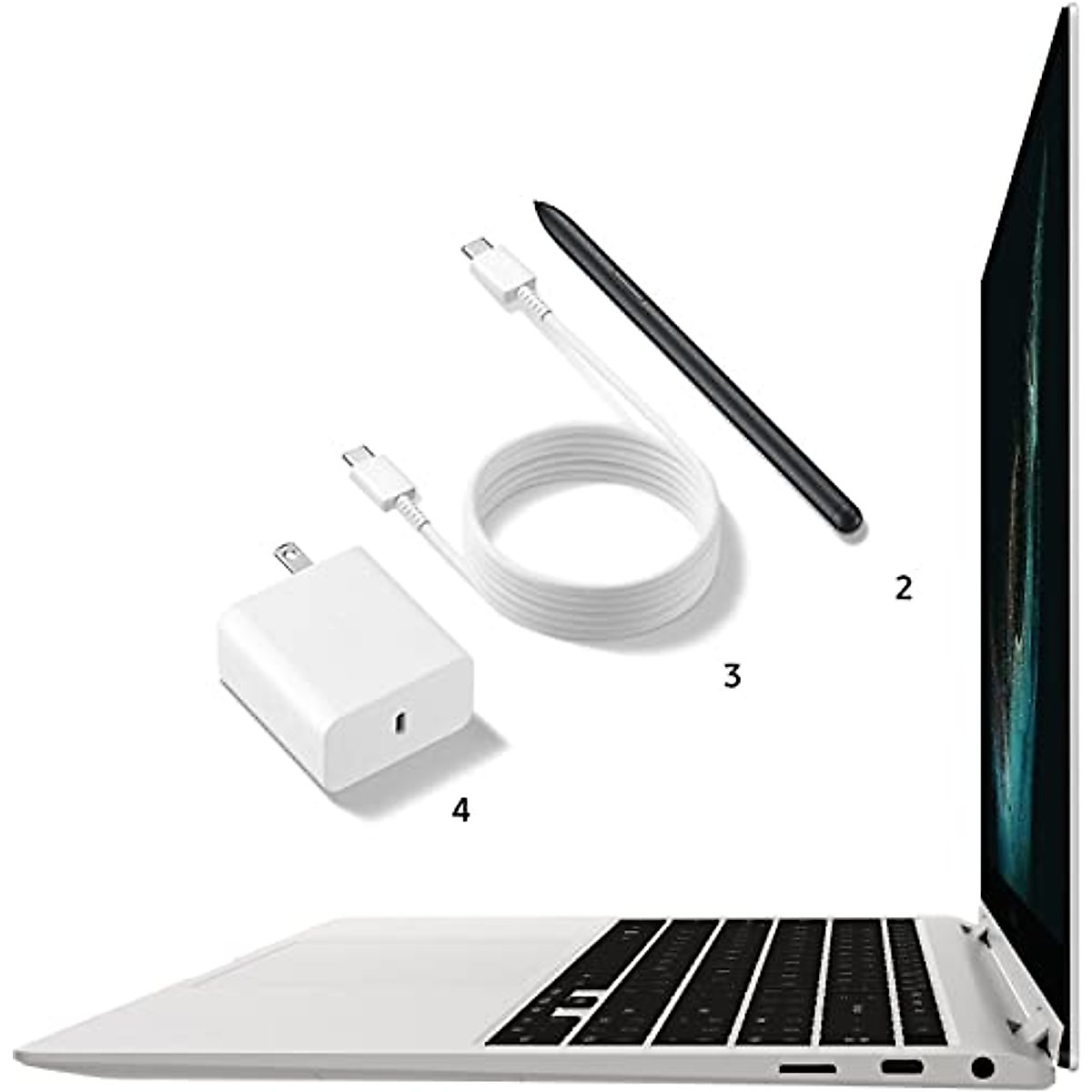 SAMSUNG - Galaxy Book2 Pro 360 2-in-1 15.6” AMOLED Touch Screen Laptop - Intel 12th Gen Evo Core i7 1260P LPDDR5 Memory S Pen w/Mouse Pad – Silver (16GB RAM | 1TB SSD)