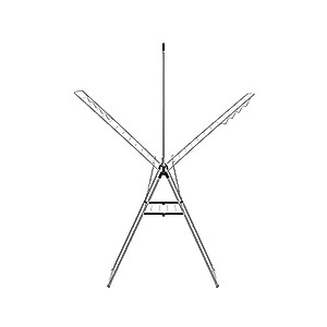 Brabantia HangOn Laundry Drying Rack with Garment Rail (82ft / Metallic Gray) Compact, Foldaway, Adjustable Indoor Stainless Steel Clothes Horse