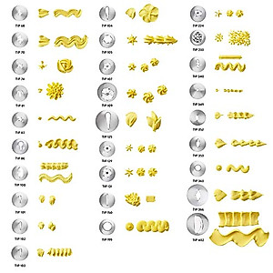 Wilton Piping Tips for Cake & Cupcake Decorating, 55-Piece Cake Supply Master Decorating Tip Set, Metal Tips