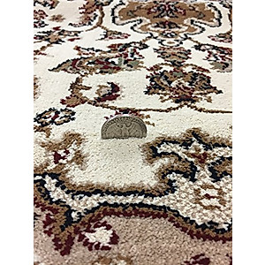 Traditional Oriental Cream Medallion Design 2' X 7'2" Runner Area Rug