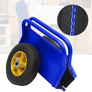 Heavy Duty Panel Dolly with Handle and 2Pcs 10" Solid Rubber Tires Wheels Slab Dolly 1000 Pound Weight Capacity All Terrain Moving Cart Handling Panel Dolly Heavy Dity Door Cart Dolly