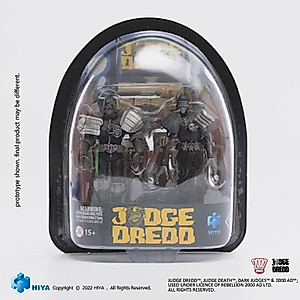 HIYA TOYS Judge Dredd vs Death (Black & White) SDCC 2022 Exclusive 1:18 Scale Action Figure 2-Pack