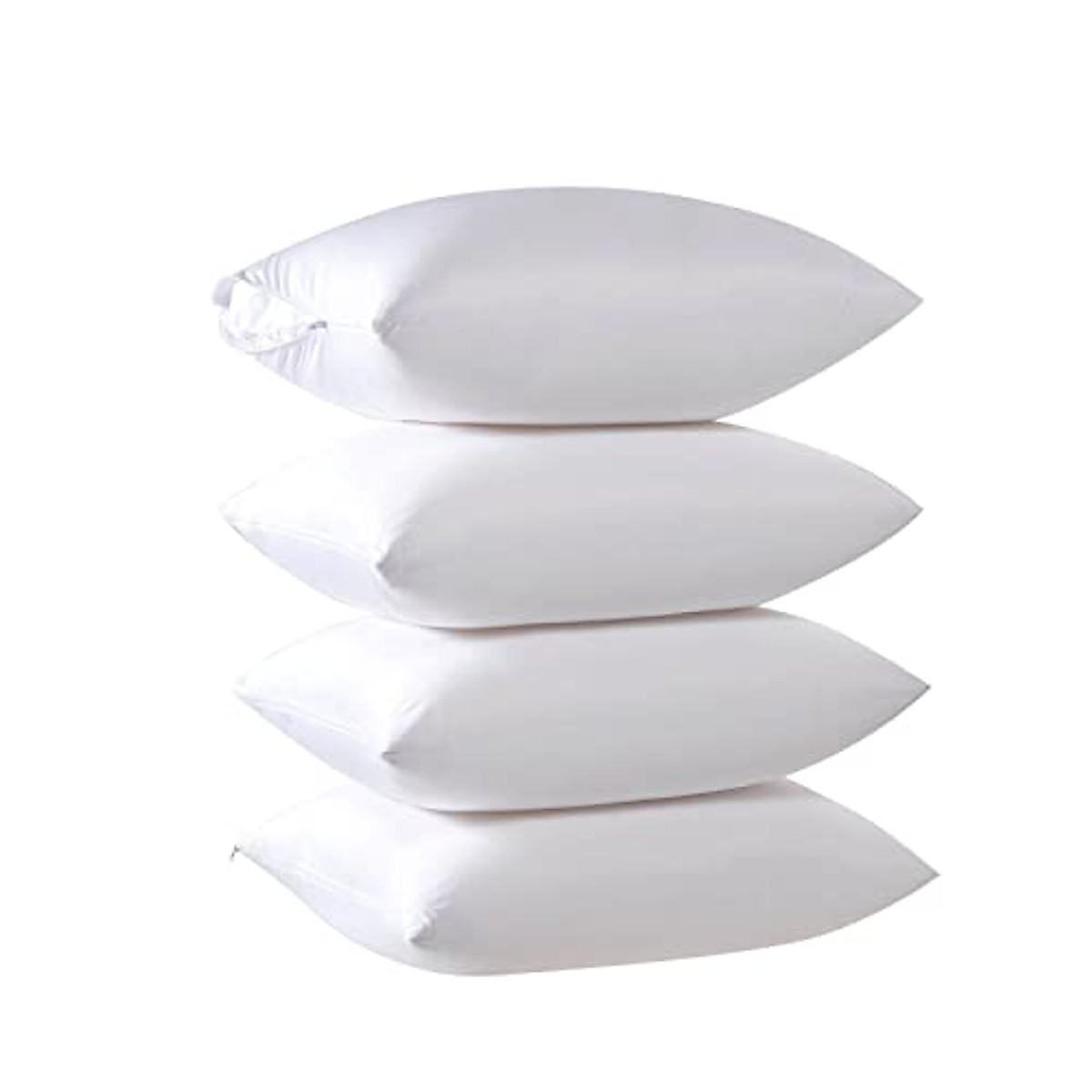 4 Pack Waterproof Down Feather Proof Pillow Protectors with Zipper Queen Size Set of 4 Protective Covers for 20x30 20x28 Bed Pillows