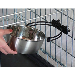 MidWest Homes for Pets Snap'y Fit Stainless Steel Food Bowl / Pet Bowl, 1 qt. for Dogs & Cats, Silver