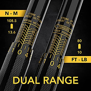 LEXIVON 3/8-Inch Drive Click Torque Wrench 10~80 Ft-Lb/13.6~108.5 Nm (LX-182)