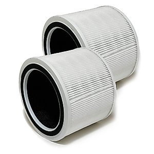 Nispira Core 200S 3-in-1 HEPA Activated Carbon Filter Replacement For LEVOIT Air Purifier Core 200S-RF, 2 Pack
