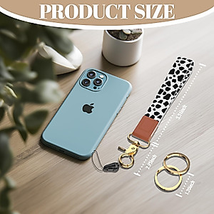 Wristlet Keychain for Women and Men，Key Chain Holder，Wrist Lanyard for Keys(Cow）
