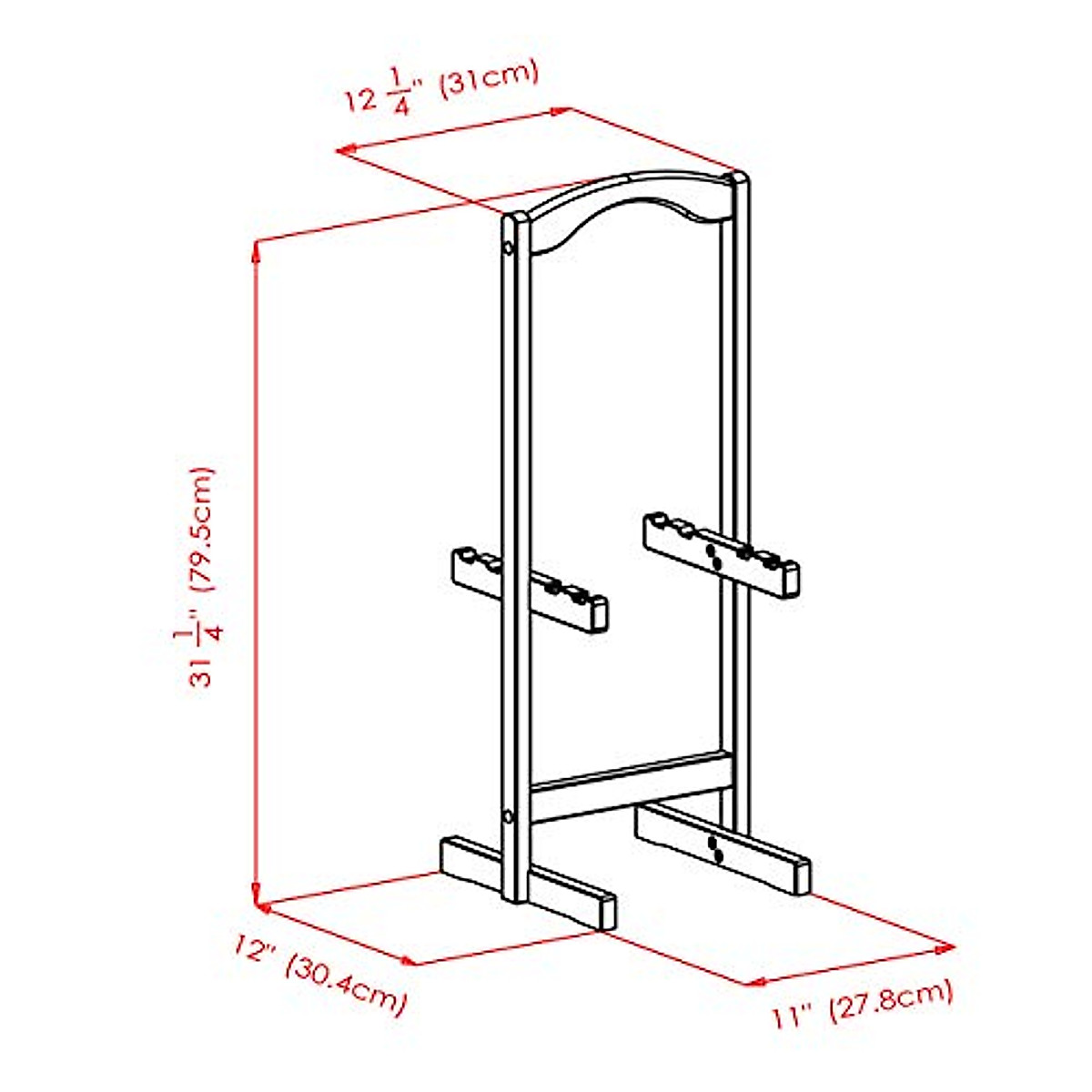 Winsome Lucca Snack Table, 22.83"W x 25.79"H x 15.67"D, Brown
