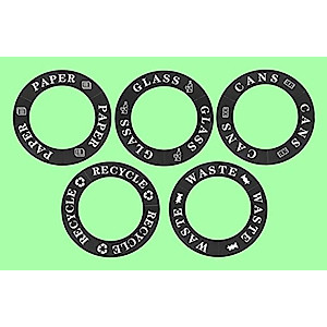 Alpine Industries AdirPro Recycling Center 28 Gallons - Durable Corrugated Plastic Waste/Trash Organizer Ideal for Kitchen Office Hospital (3 Bins)