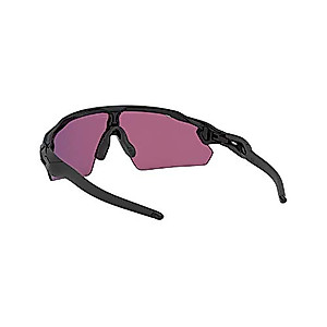Oakley Men's OO9211 Radar EV Pitch Rectangular Sunglasses, Polished Black/Prizm Field, 38 mm