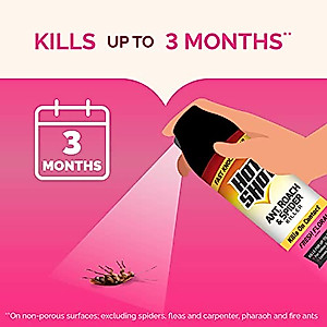 Hot Shot Ant, Roach And Spider Killer 2-17.5 Ounce Aerosol Cans, Fresh Floral Scent, Twin Pack