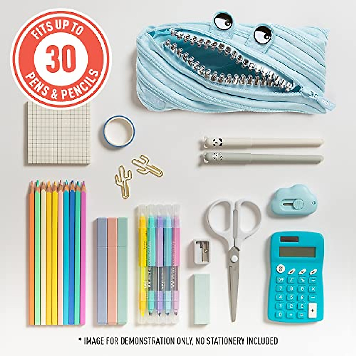 ZIPIT Kids' Pencil Case, Light Blue, Pencil Case