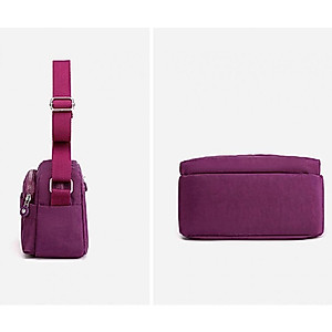 YYW Women Crossbody Bag Nylon Shoulder Bag Multi Pockets Messenger Bag Lady Casual Purse Handbag (Yellow)