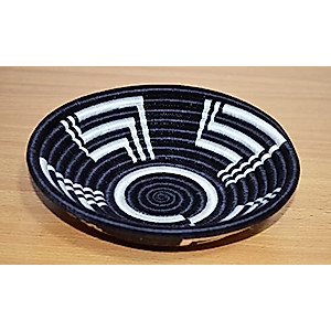 Hand Woven African Basket - Small - 8 Inches Sisal & Sweetgrass Basket - Woven Bowl - Handmade in Rwanda, SRB131