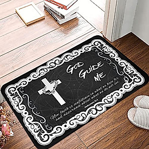 Vivacite Prayer Mat Christian Gifts for Women Men Faith Religious Spiritual Gifts for Women Prayer Rug with Bible Verse Christian Decor Area Rug for Pray Scripture Hebrews 11:1, 24"X16"