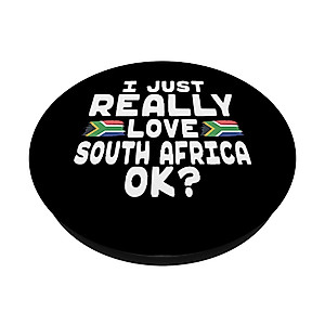 I Love South Africa OK - Cool South African Flag PopSockets Grip and Stand for Phones and Tablets