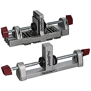 Milescraft 1311 Joint Pro Professional, Self-Clamping All Steel Doweling Jig - Quality - Includes 4 Guide Bushings for 1/4 in., 5/16 in. and 3/8 in. Dowels,Silver