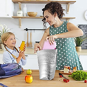 20Pcs Reusable Insulation Bags, 11.8x7.8inch - Thermal Box Liners, Metalized Box Liners for Lunch Box Shopping Bag Insulation Lining Waterproof Insulation Package