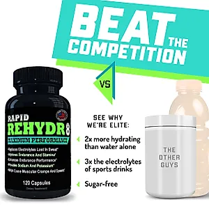 Elite Sportz Equipment Nutritional Supplement - Unflavored Hydration Capsules for Energy Restoration - Gluten and Sugar-Free, Keto-Friendly Salt Tablets for Runners and Athletes - 120 Count