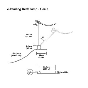 BenQ Blue Genie LED Desk Eye-Caring Table Lamp: Auto-Dimming, CRI>95, 13 Color Temperatures, 35” Wide Illumination, for Bedroom/Living Room/Reading/Crafting/Home Office