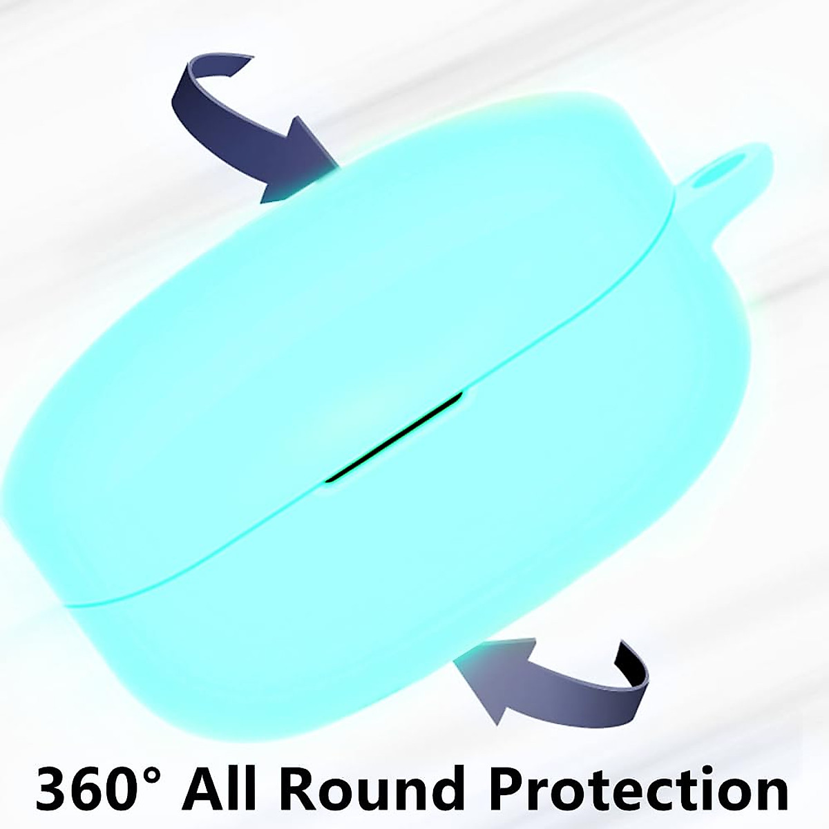 Sony WF-1000XM4 Case Cover, Soft Silicone Protective Case Skin Night Glow for Sony WF-1000XM4, Shockproof, Luminous Earbuds Case with Keychain, Glow in Dark, Wireless Charging