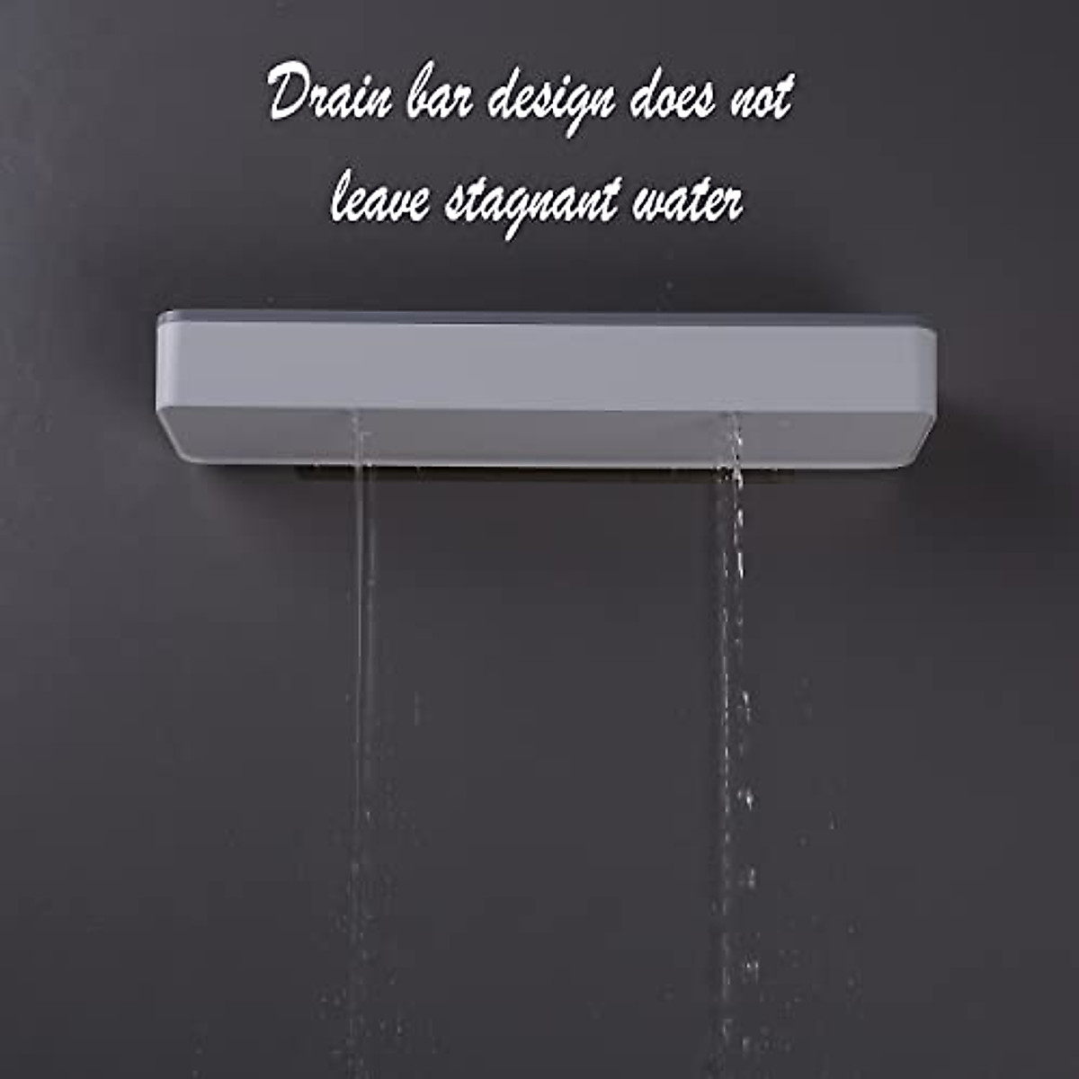 HSEdge Plastic Shower Caddy Shower Shelves No Drilling Adhesive Bathroom Shelf Wall Mounted Storage Rack Kitchen Spice Rack (16.33")