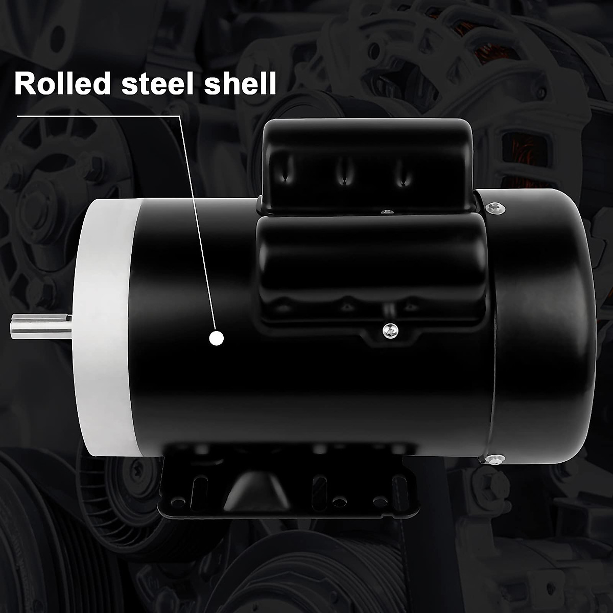 1.5HP Electric Motor General Purpose Single Phase Motor 1750RPM 56C 115/230V 5/8"Shaft Diameter CW/CCW TEFC IP55 60HZ