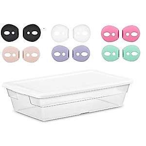 JNSA Fit in Case Airpods Tips Ear Skins AirPods Covers Compatible with AirPods 2 / AirPods 1 / EarPods, Ultra-Thin Anti-Slip Earbuds Silicone AirPods Ear Tips,6 Pairs 6 Colors
