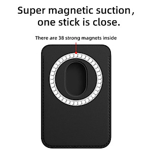 Gyizho Magnetic Card Wallet Holder with MagSafe for iPhone 14 Pro Max/14 Plus/14 Pro/14, for iPhone 13 Pro Max/13 Pro/13/13 Mini, for iPhone 12/12 Pro/12 Max/12 Mini,Midnight