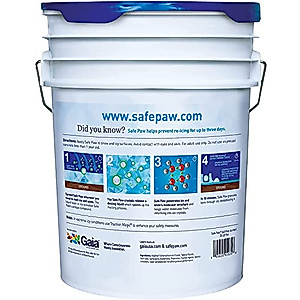 Safe Paw Child Plant Dog Paw & Pet Safe Ice Melter, 100% Salt/Chloride Free -Non-Toxic, Vet Approved, No Concrete Damage, Fast Acting Formula, Last 3X Longer – 35lbs