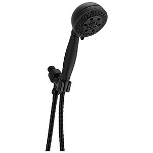 Delta -faucet 54445-BL-PK H2Okinetic Mount Hand Shower Handshower, Black Stainless