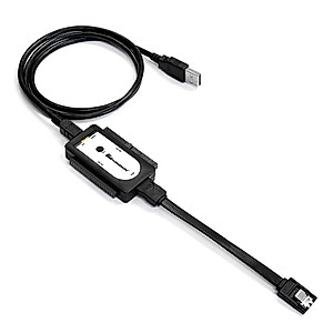 Kingwin USI-2535 USB 2.0 to SATA/IDE Adapter for 2.5 Inch, 3.5 Inch, 5.25 Inch Hard Drives with One Touch Back-Up, Power Supply Included