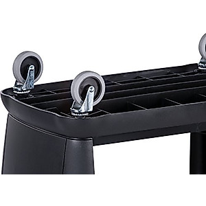 Carlisle FoodService Products Plastic Bussing Cart, 300 lb Capacity, 36.25" x 18"x 38", Black, Small