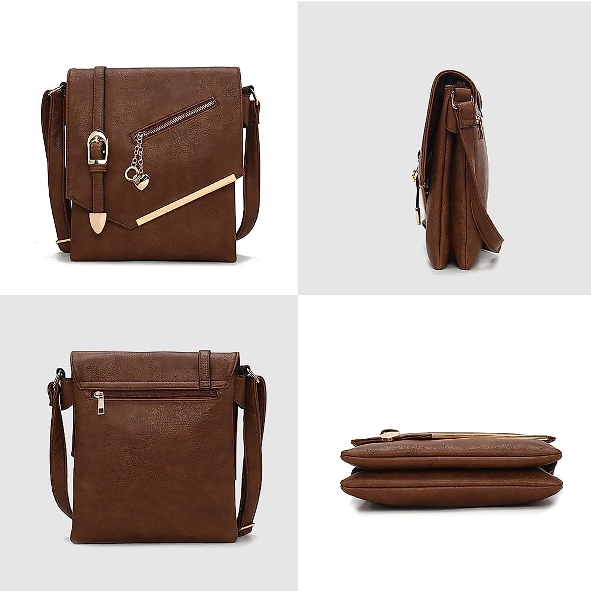 MKF Collection Crossbody Bags for Women, Sling bag Vegan Leather Shoulder bag Ladies Small Purse Handbag by Mia K