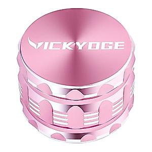 VICKDGE Large Kitchen Grinder for Spice (2.5”, Pink)