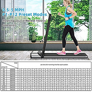 Goplus Folding Treadmill, Ultra-Thin Installation-Free Foldable Electric Treadmill, Low Noise, Walking Jogging Machine, Portable Superfit Treadmills for Home Office