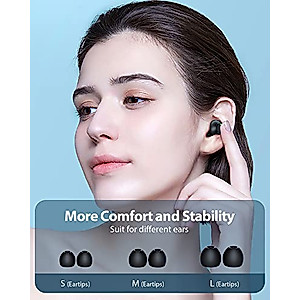 KOVON Wireless Earbuds Upgraded 5.3 Headphones with LED Power Display Charging Case IPX7 Waterproof Ear Buds in-Ear Earphones with Microphones for Android Gaming PC Computer Laptop TV Sport Music
