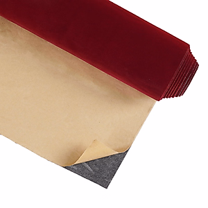 CRE8TIVE 12"x80" Dark Red Self Adhesive Velvet Flocking Liner for Jewelry Drawer Colored Velvet Wallpaper Peel and Stick Red Contact Paper Felt Velvet Drawer Liner Sheets for Jewelry Box Liner Dresser