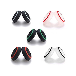 Androxeda Joystick Thumbstick Cap Attachments Protective Cap Made of Silicone for PS4, Xbox 360, PS3 Controllers (15 Pairs of Mixed Colors)
