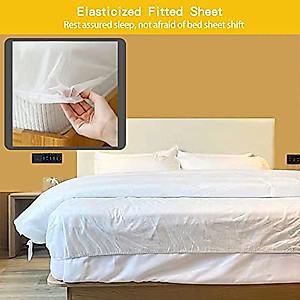 OTITYAN 2 Pack Disposable Bed Sheets King Size, Disposable Fitted Sheets Travel Bedding Cover for Hotel, Disposable Travel Sheet with Quilt Cover and Pillowcase for Travel Business Trip