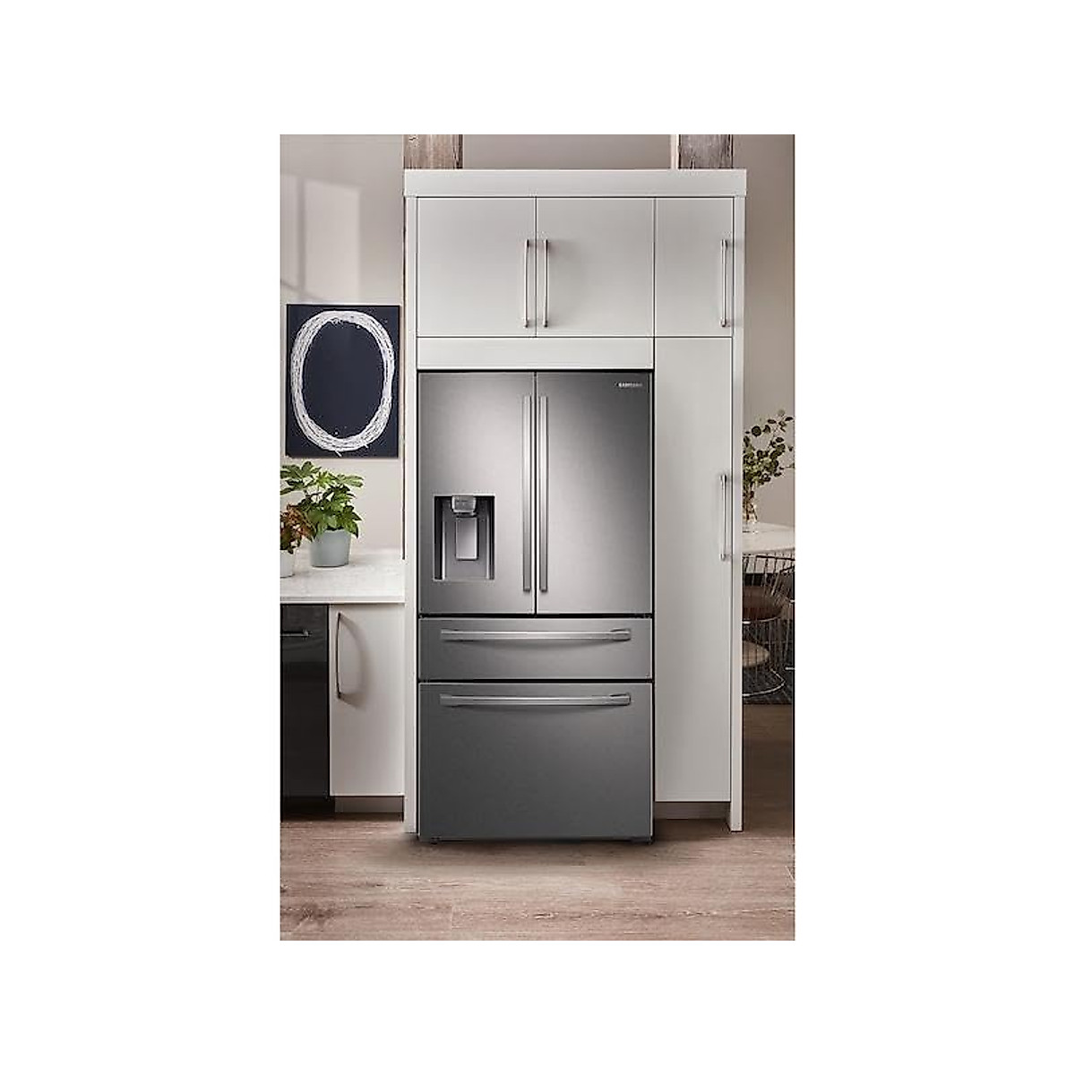 SAMSUNG RF24R7201SR 23 cu. ft. Counter Depth 4-Door French Door Refrigerator with FlexZone(TM) Drawer in Stainless Steel
