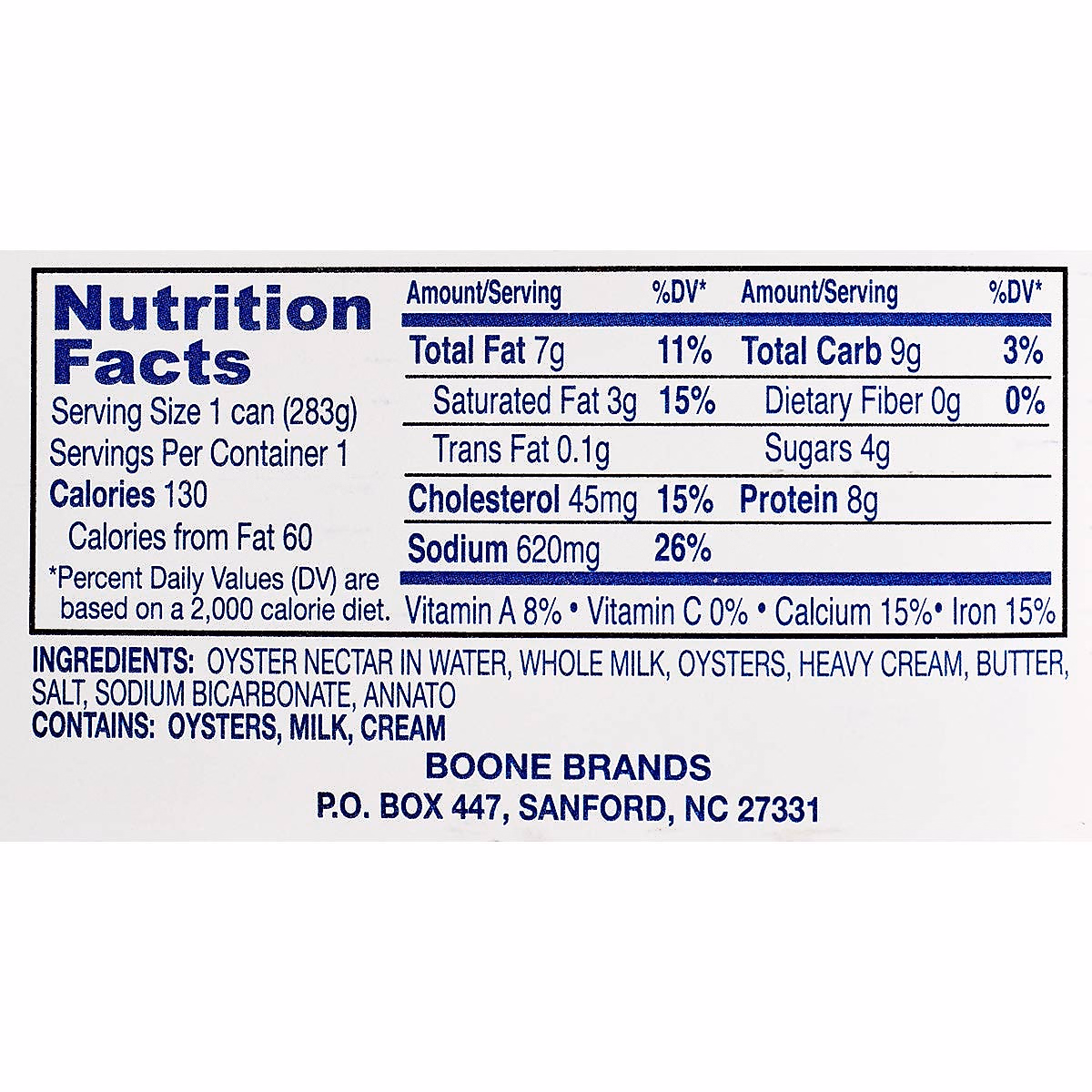 Hilton's Oyster Stew made with Fresh Whole Milk - 6 / 10 oz cans