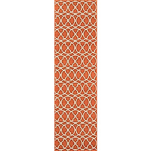 Momeni Rugs , Baja Collection Contemporary Indoor & Outdoor Area Rug, Easy to Clean, UV protected & Fade Resistant, 2'3" x 4'6", Orange