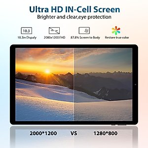 Android 13 Tablet with Keyboard 10.4 inch Tablets,19GB(8+11)Ram 256GB Storage Tablet 1TB Expandable, 8 Core Processor, 2000*1200 IPS, 2.4G/5G WiFi, 8000mAh, BT 5.0, GPS Android Tablets bundle-Black